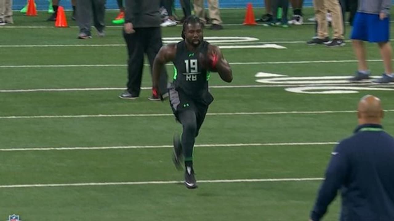 Which running back had the best showing at the combine?