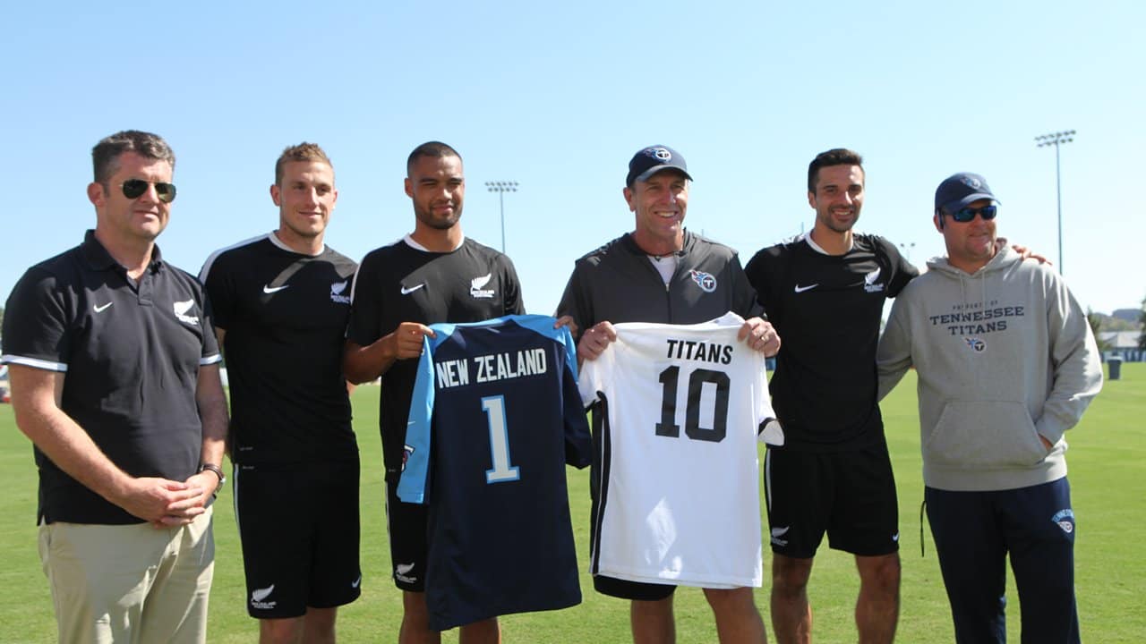 New Zealand Soccer Team Visits Titans Practice