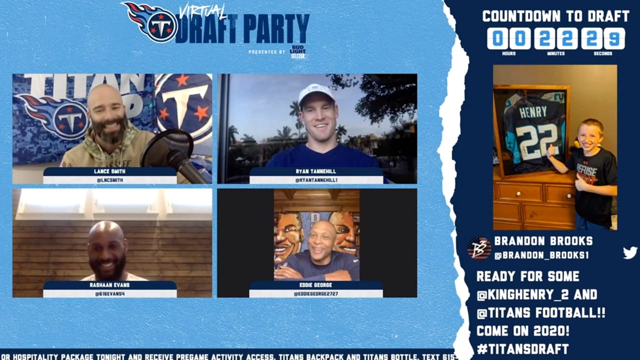 Ryan Tannehill, Rashaan Evans Join Titans Virtual Draft Party