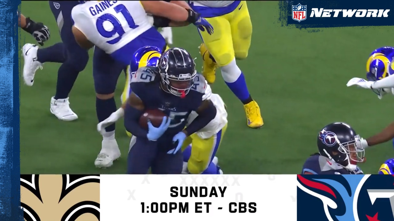 Saints vs. Titans Preview Week 10 | NFL Network
