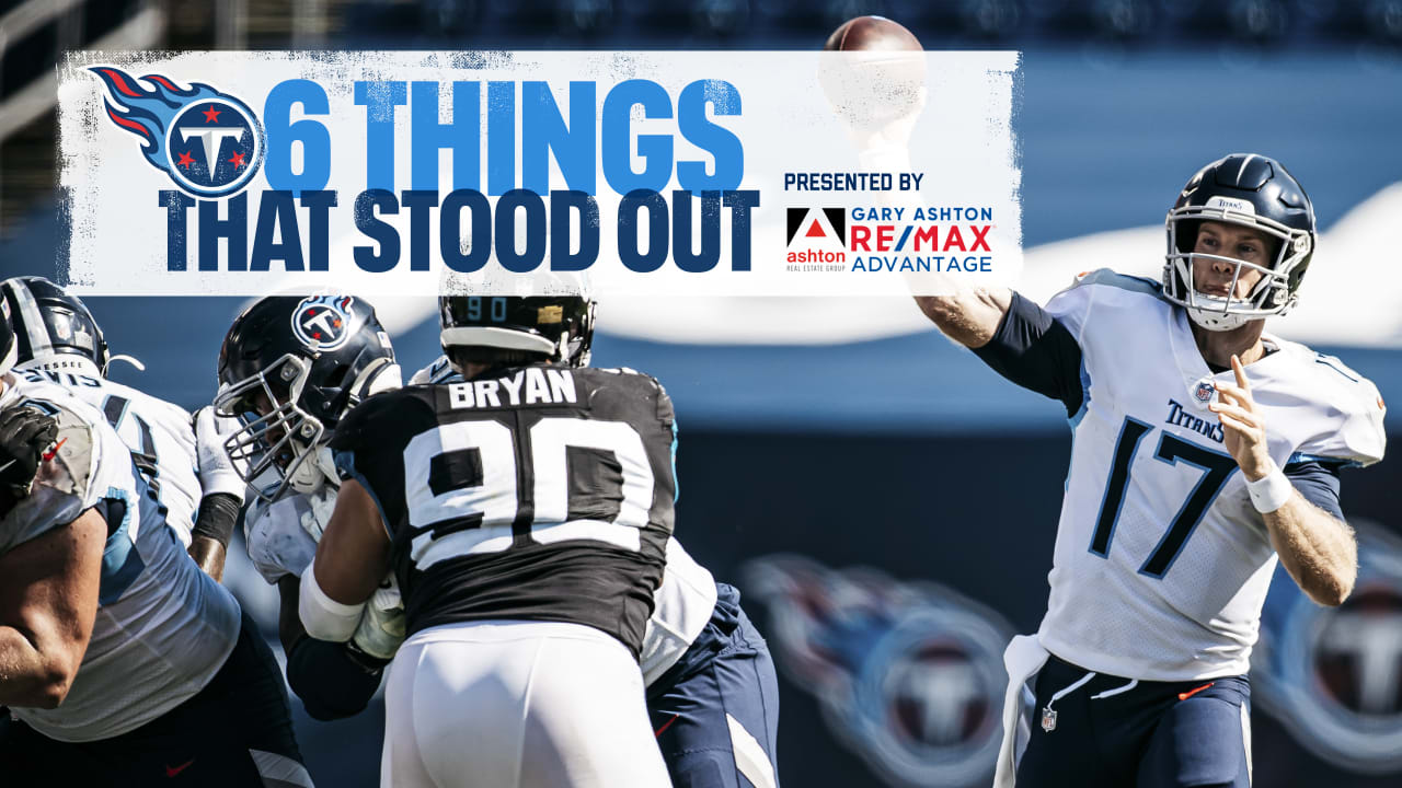 Six Things that Stood Out for the Titans in Sunday's Win Over the Jaguars