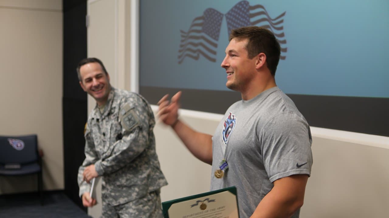 Collin Mooney Receives Army Achievement Award
