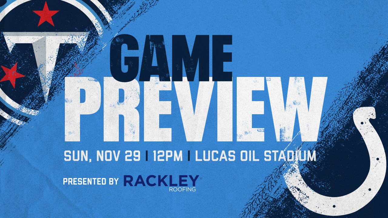 Titans Travel to Indianapolis with Division Lead at Stake