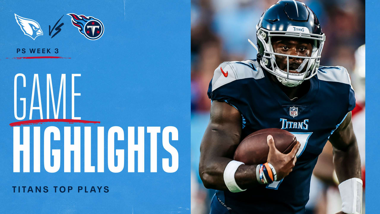 Titans' Top Plays vs. Cardinals Preseason Week 3 | Game Highlights