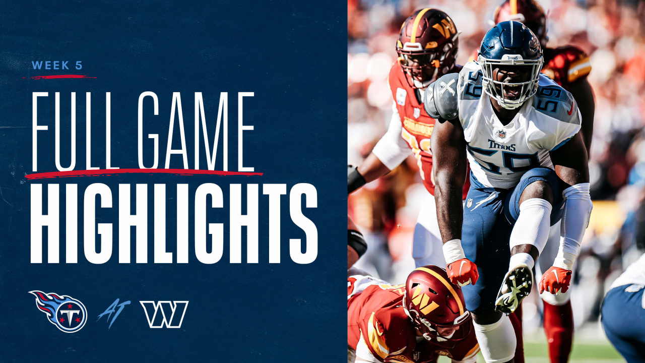 Titans vs. Commanders Highlights Week 5 | Game Highlights