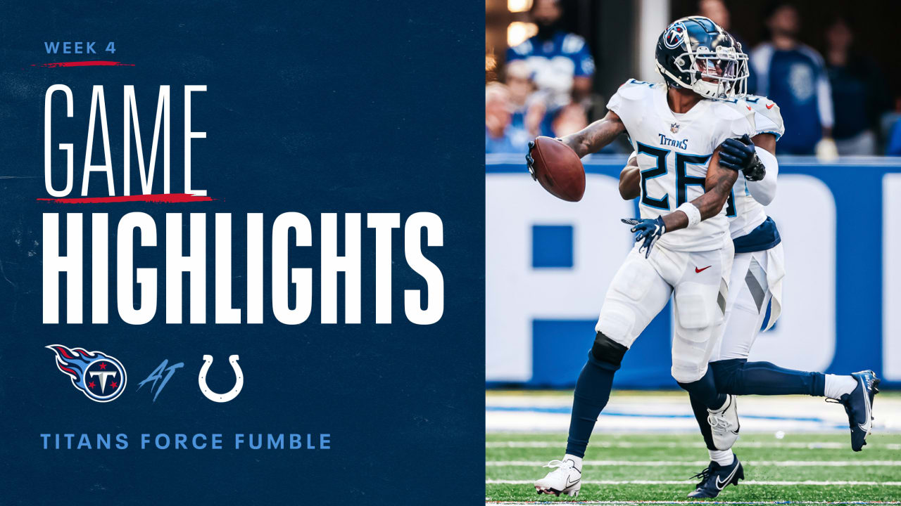 Titans Force Jonathan Taylor Fumble on Third-and-Short | Game Highlights
