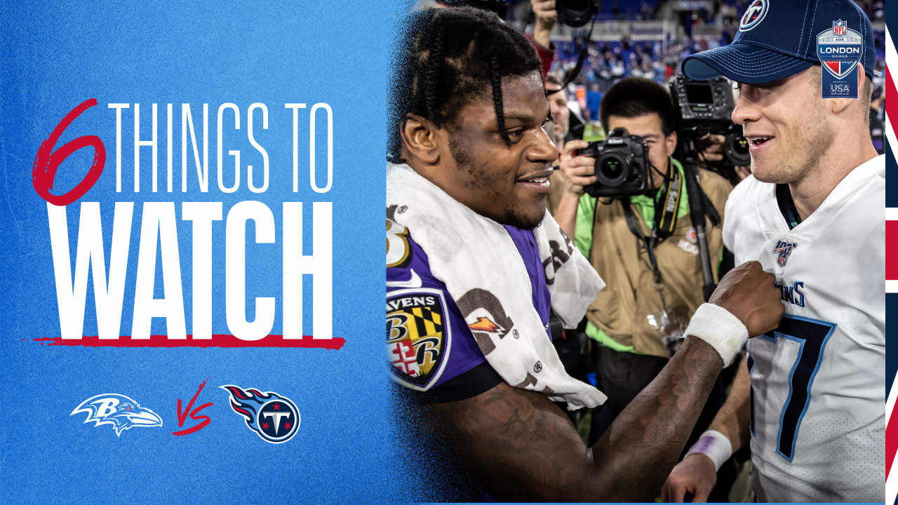 Six Things to Watch for the Titans in Sunday's Game vs the Ravens in London