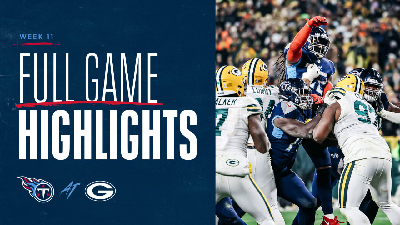 Titans vs. Packers Highlights Week 11 | Game Highlights