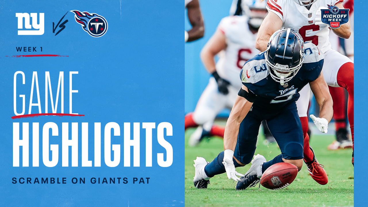 Bad Snap Leads to Scramble on Giants PAT | Game Highlights