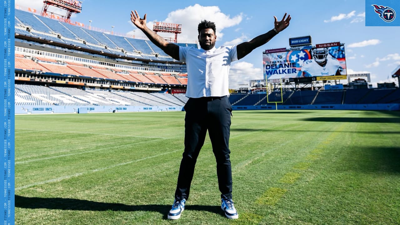 Titans Great Delanie Walker Takes One Last Lap at Nissan Stadium on the ...