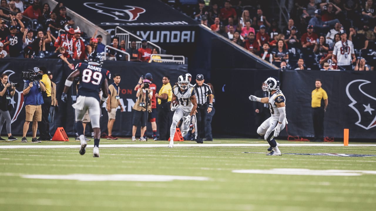 Ramon Richards falls under Joe Webb's deep pass for INT