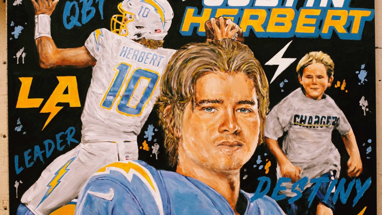 Mural of Justin Herbert's 2020 Season