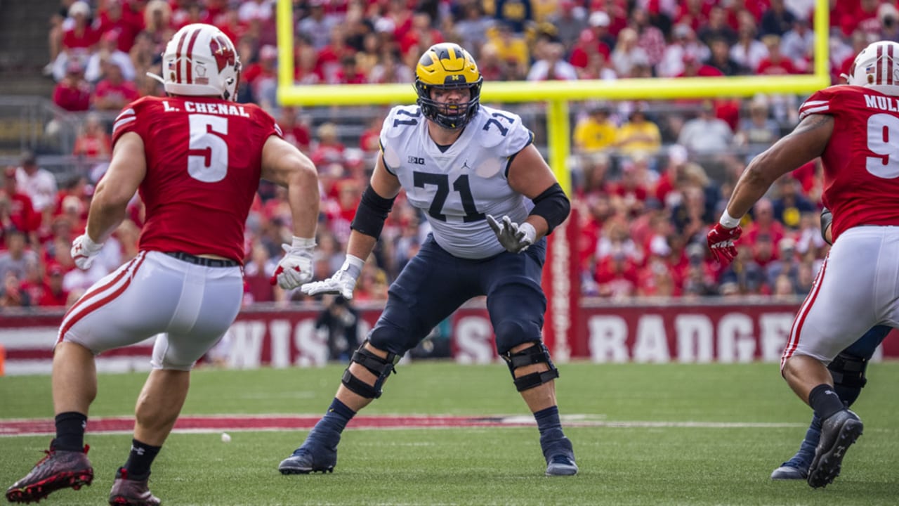 Photos: Patriots seventh round pick Andrew Stueber in action at Michigan