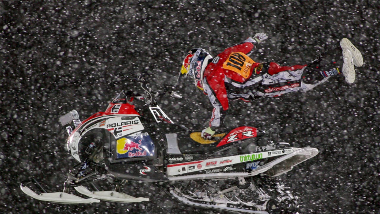 Levi LaVallee to Perform Snowmobile Stunt at "Polaris UpsideDowntown"