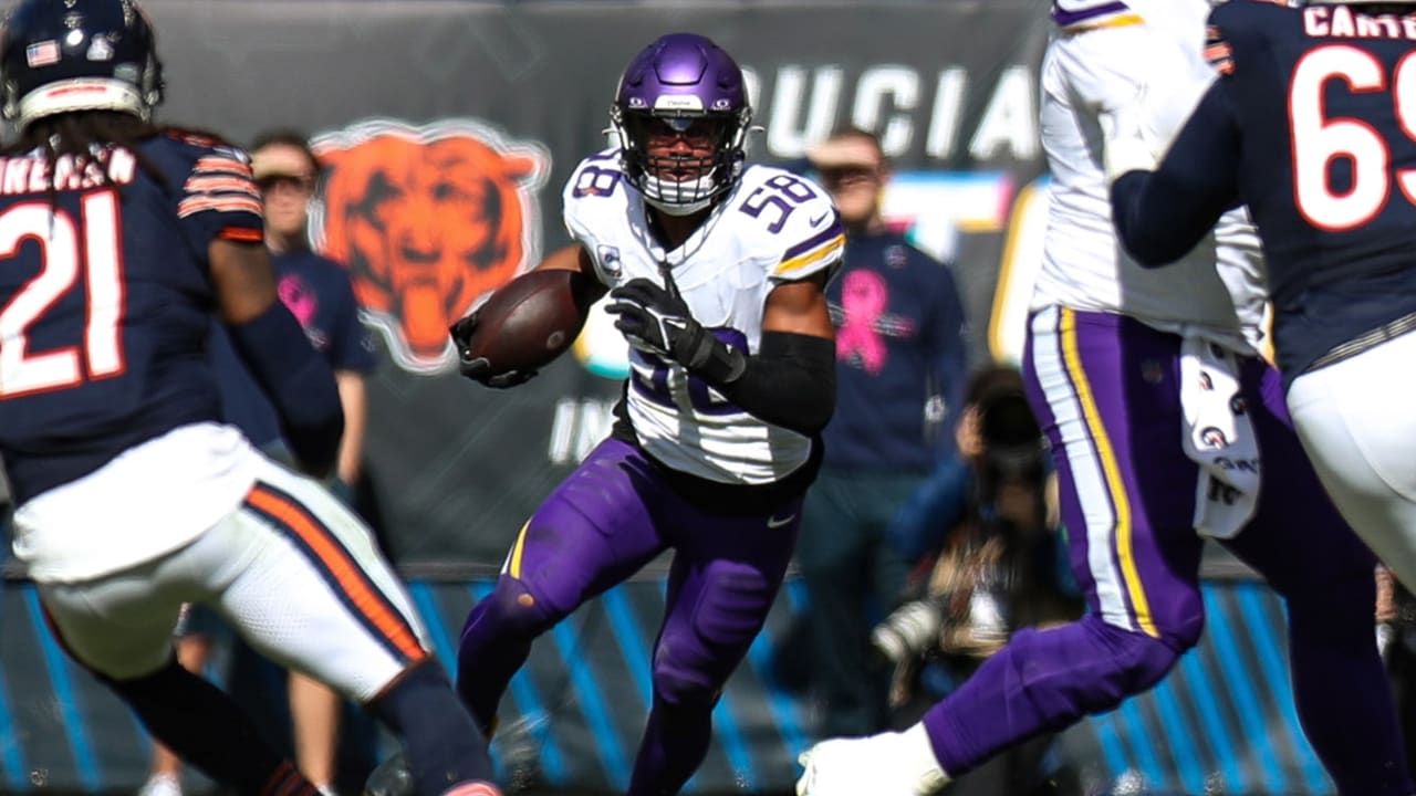 Hicks Grabs The Deflected Pass For A Vikings Interception