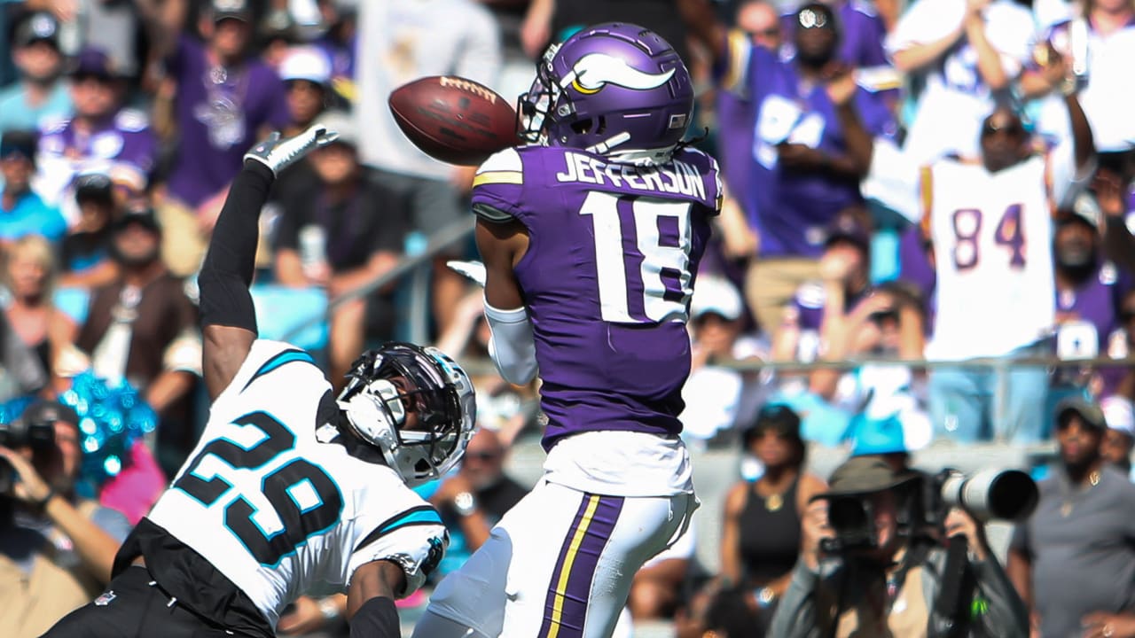Every Justin Jefferson Catch From His Huge Day Against Carolina