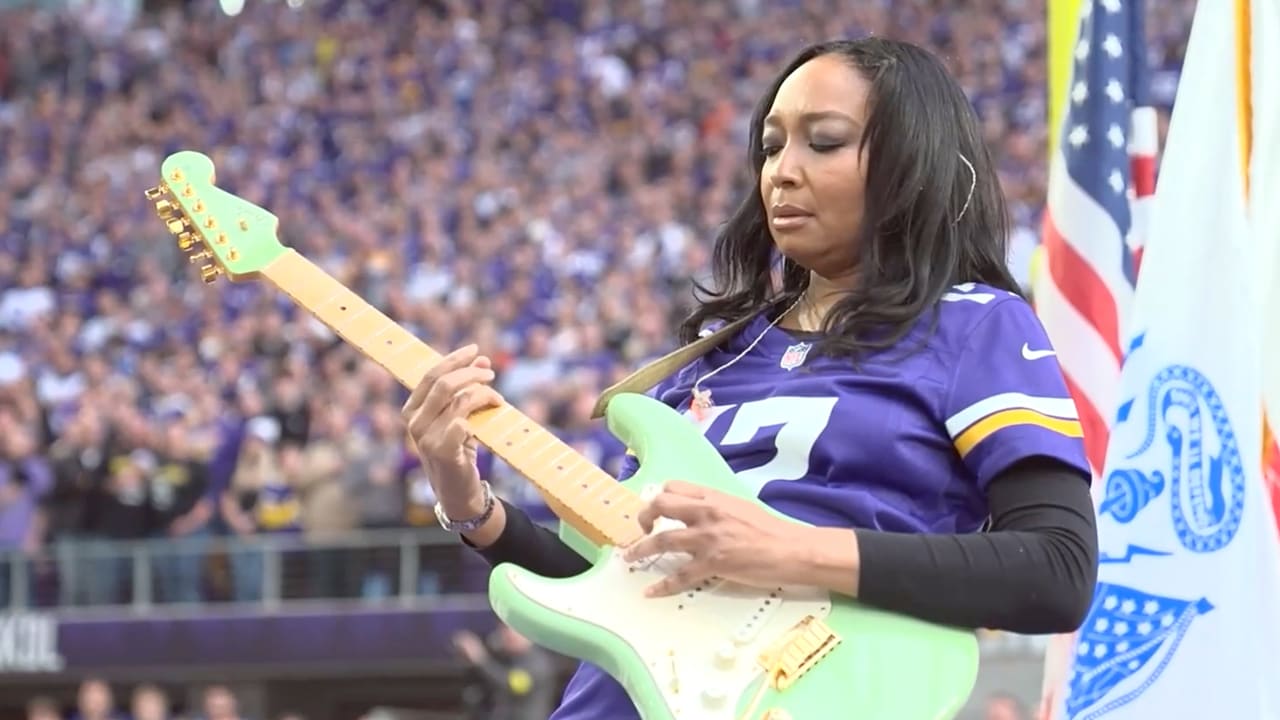 Malina Moye Performs The National Anthem Prior To Vikings-Colts