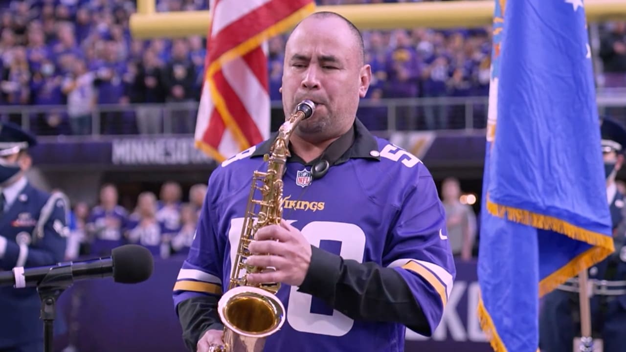 Johnny Holliday Performs The National Anthem Prior To Vikings-Rams
