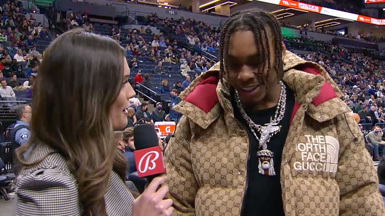 Justin Jefferson Takes In His First Wolves Game In Minneapolis