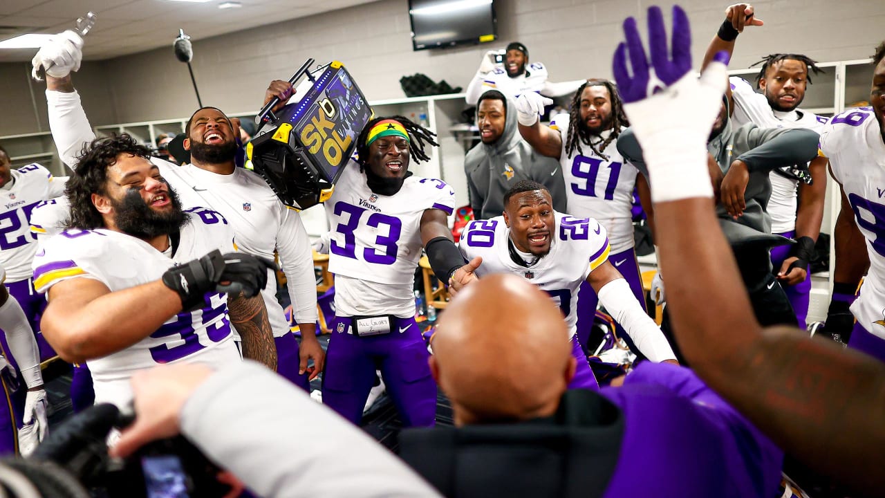 Postgame Celebration Photos from Overtime Victory over Bills