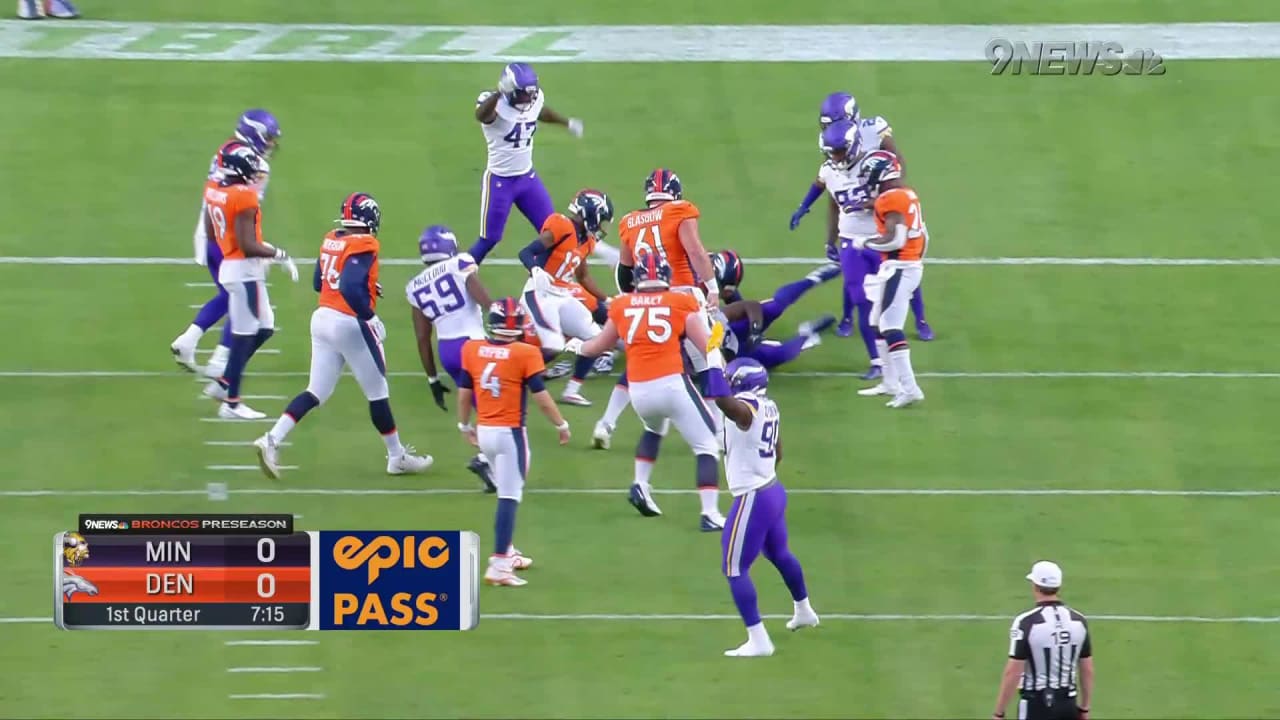 Myles Dorn Tips The Denver Pass, Luiji Vilain Records The Interception