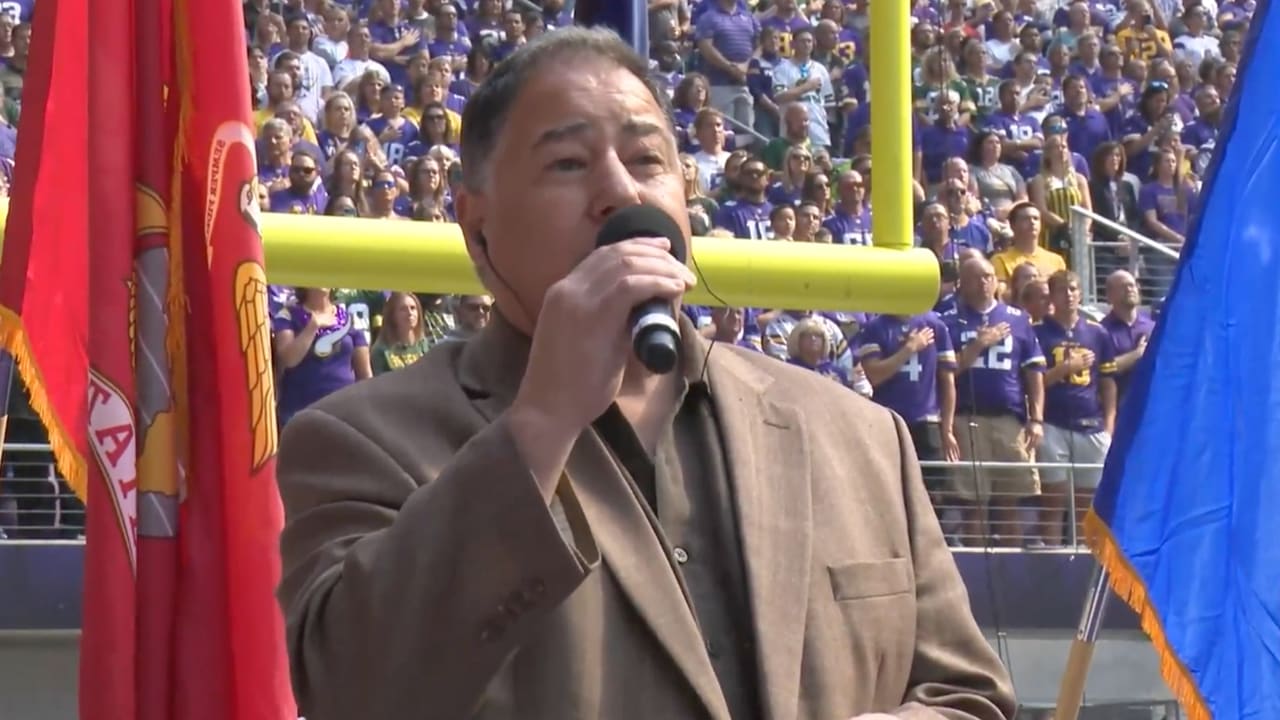 Daniel Rodriguez Performs The National Anthem Prior To Vikings-Packers