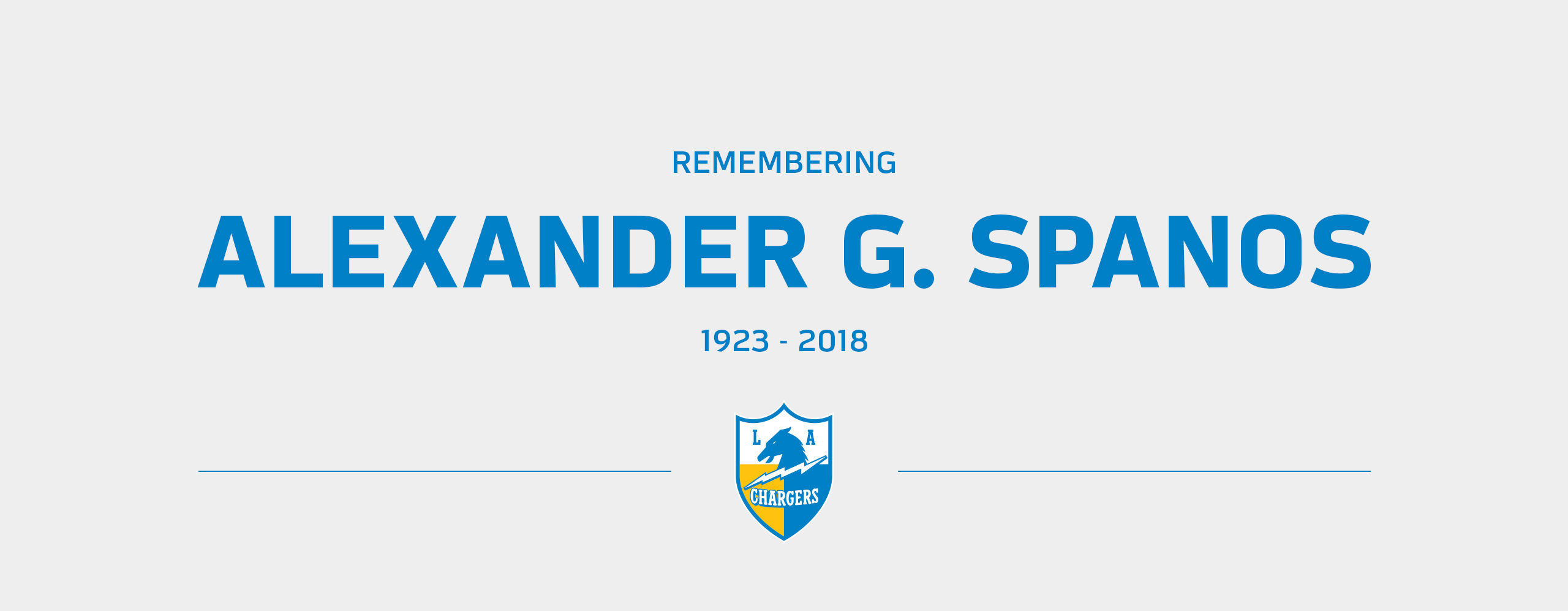 Remembering Alexander G. Spanos | Los Angeles Chargers