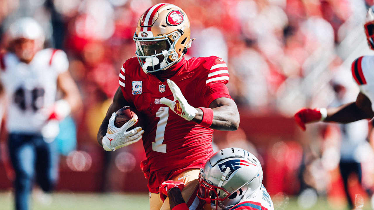 Brock Purdy Completes 53-Yard Pass to Deebo Samuel Sr.