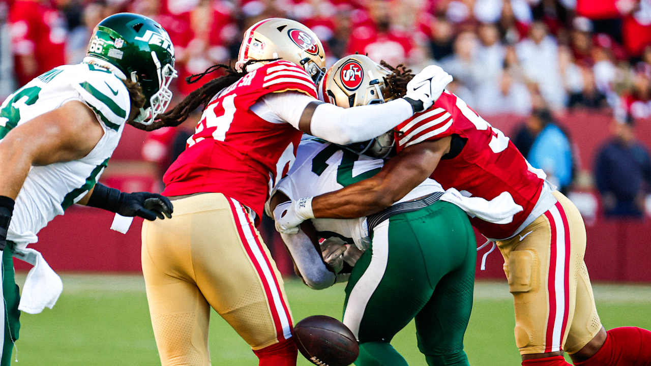 Fred Warner's Hit Forces Fumble, Maliek Collins Recovers