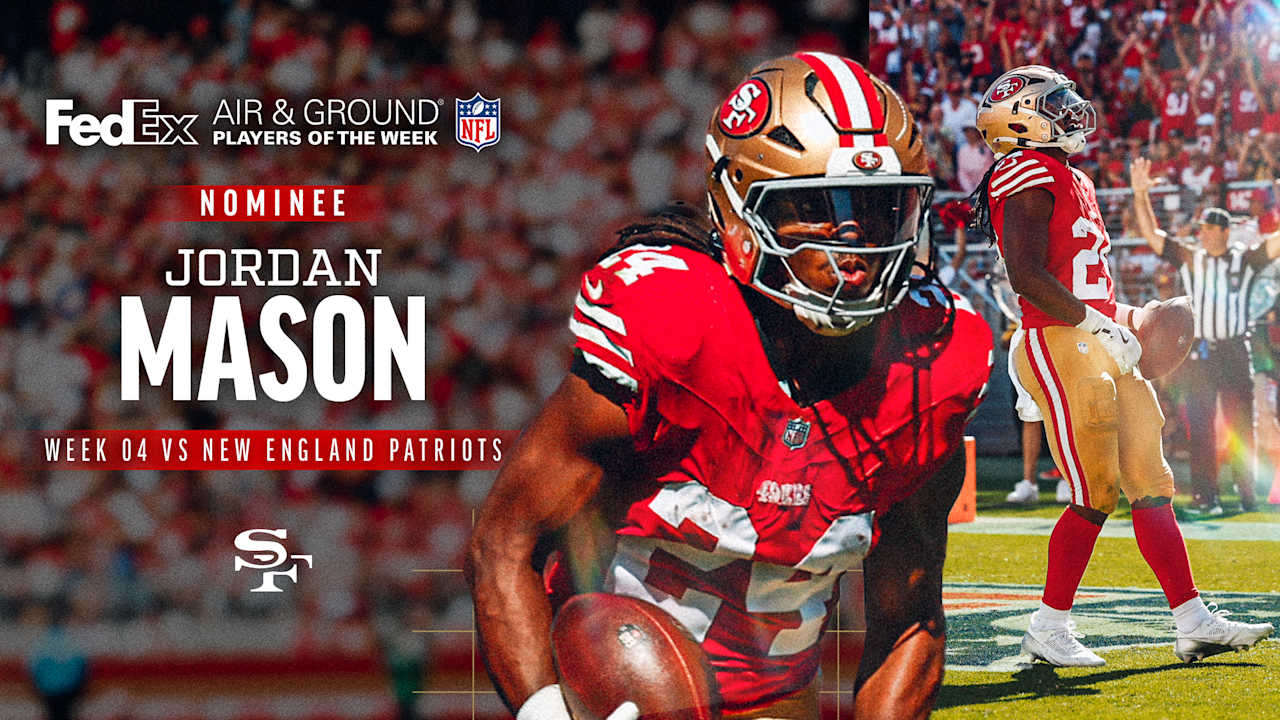 Jordan Mason Nominated for FedEx Air & Ground Player of Week 4