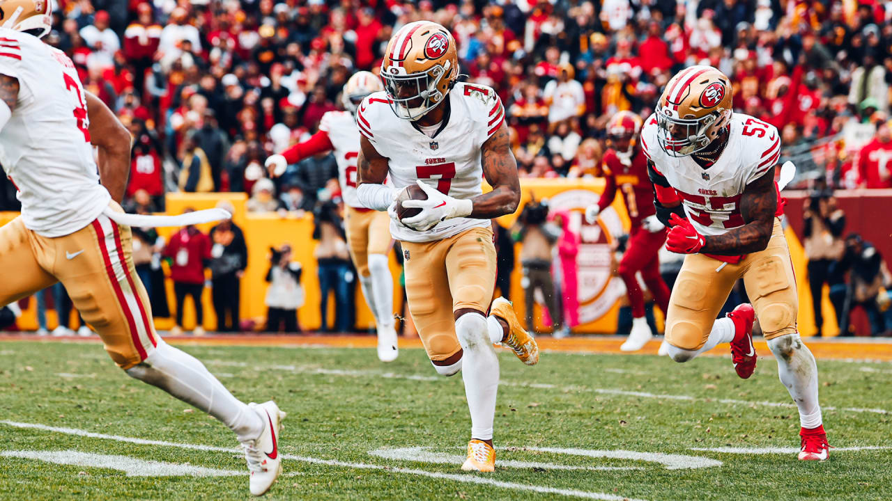 Charvarius Ward Secures Interception vs. the Commanders