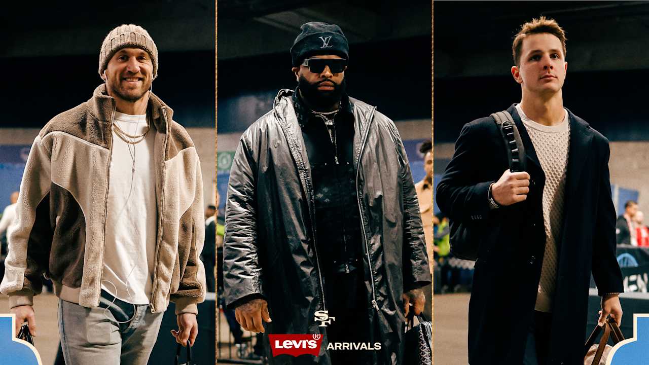 San Francisco 49ers Players Arrive for Divisional Round vs. Seattle ...