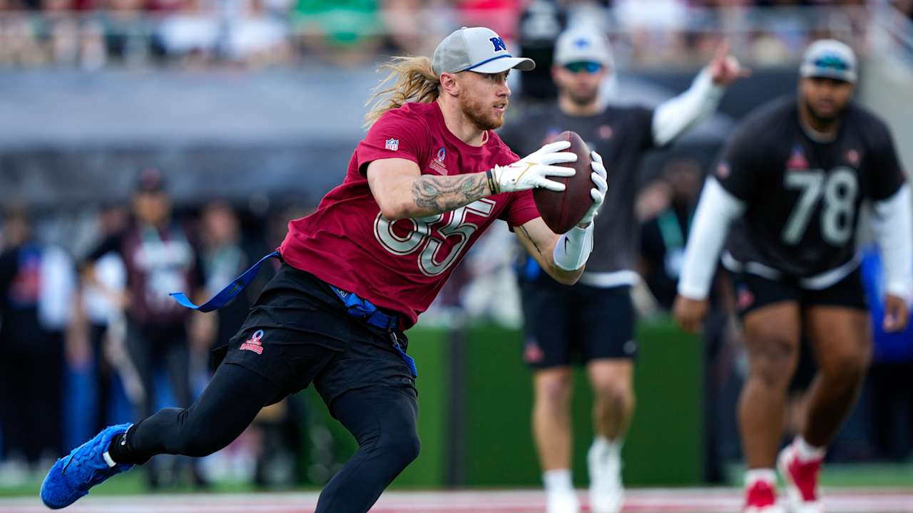 PRO BOWL HIGHLIGHTS: George Kittle Scores and Spikes TD Toss from Baker ...