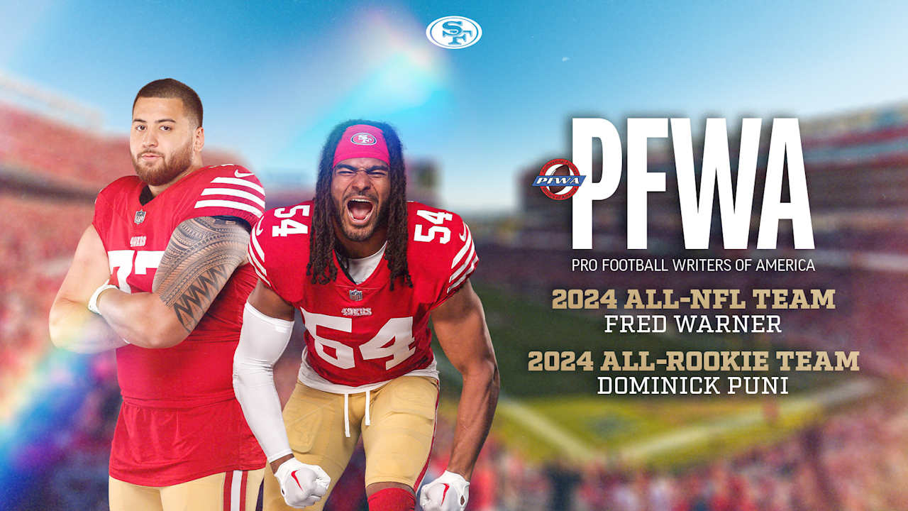 Fred Warner and Dominick Puni Earn 2024 PFWA Honors