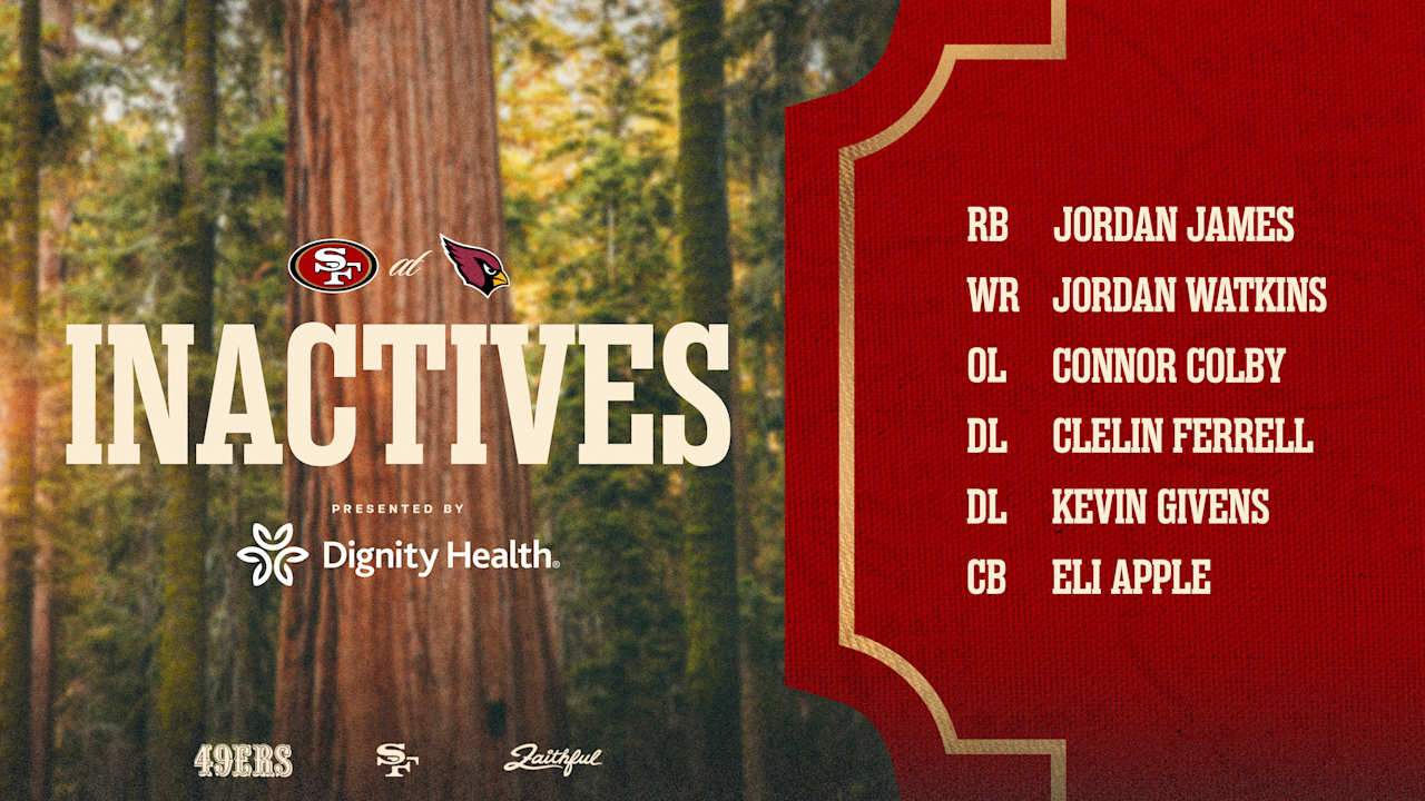 Ferrell OUT, Lenoir Active vs. Cardinals; Inactives for Week 11 #SFvsAZ
