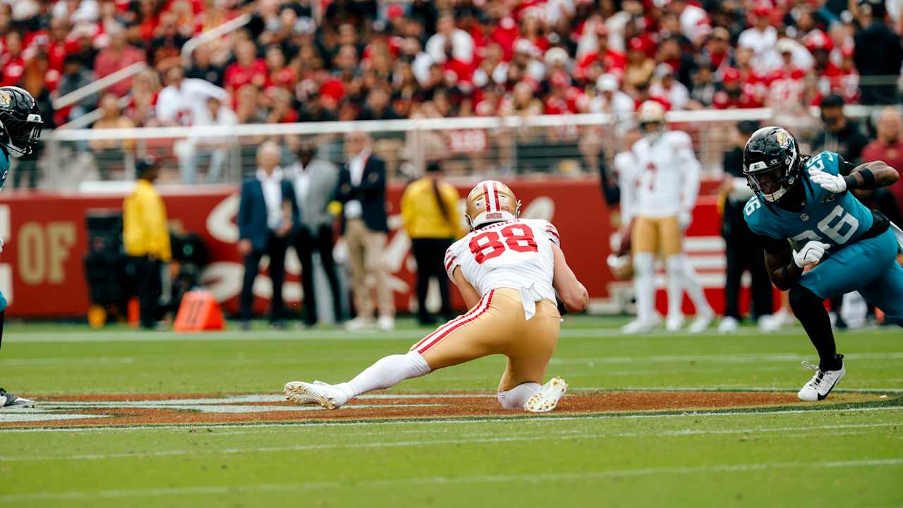 Purdy Dials Up a 21-Yard TD to Jake Tonges