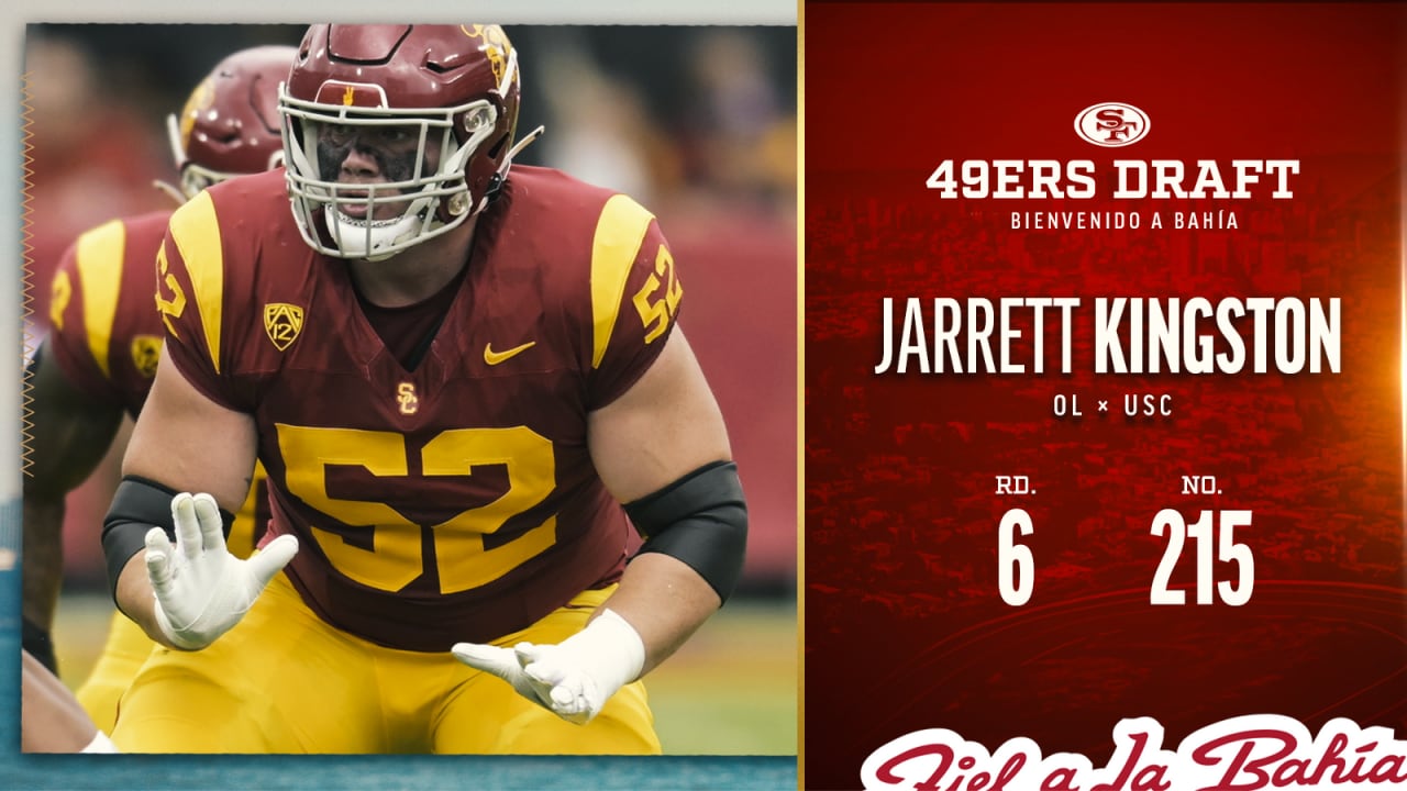 Los 49ers Eligen al Liniero Ofensivo, Jarrett Kingston, con el Pick 215 ...