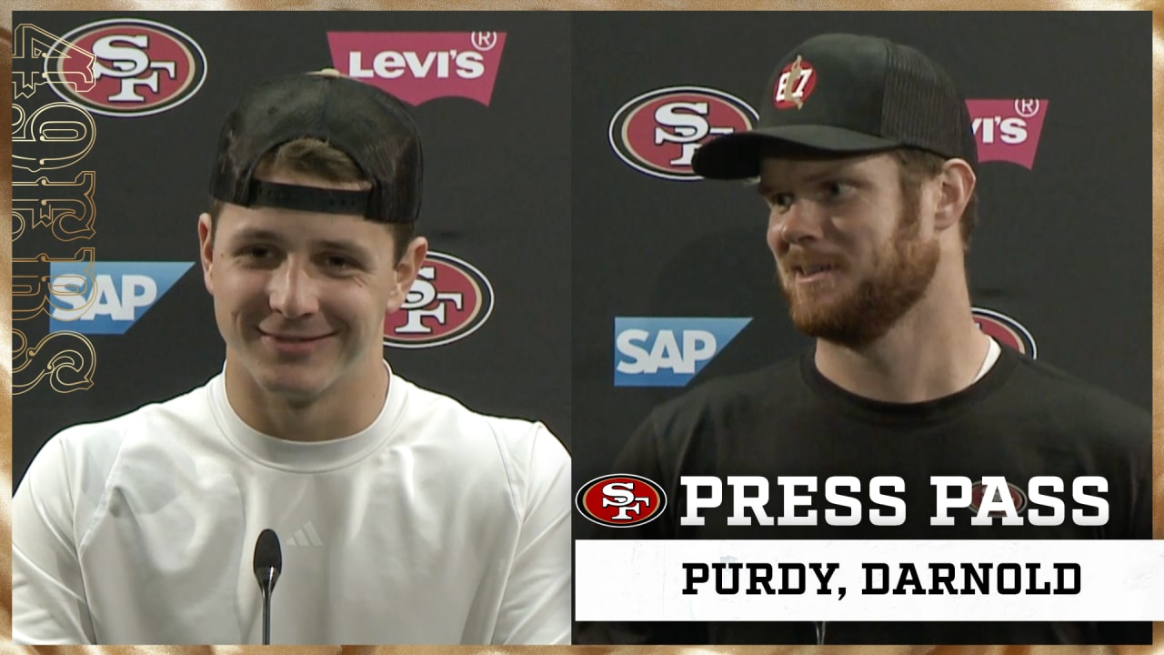 Purdy, Darnold Talk QB Room Dynamics and Learning from Each Other