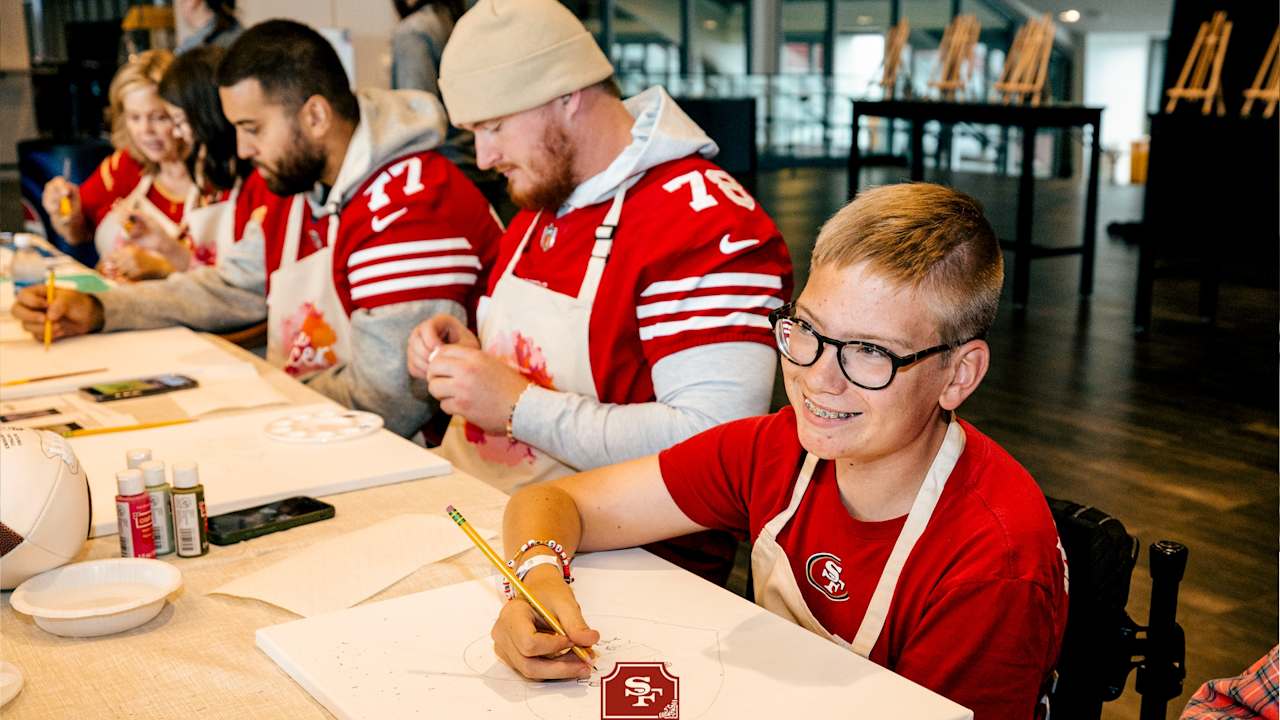 49ers Join Cancer Warriors for Crucial Catch Art Therapy Event