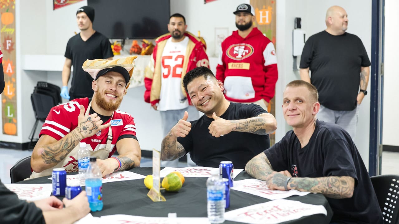 49ers Players Serve Meals to Unhoused at 'Feast with the Niners' Event