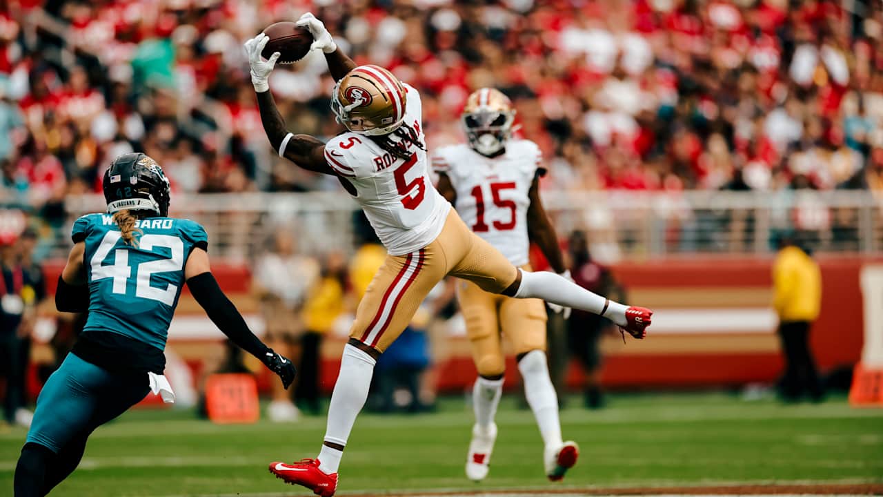 Purdy's 20-Yard Loft Connects with Demarcus Robinson