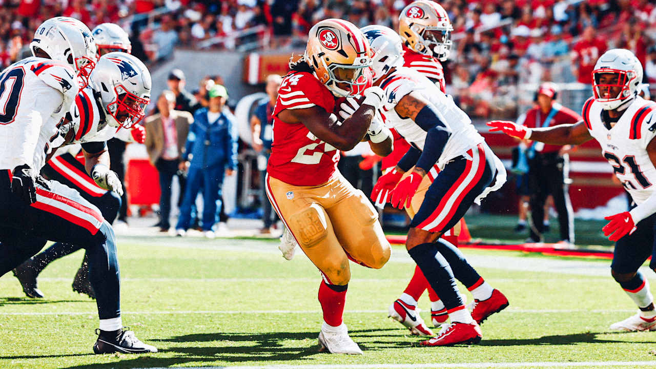 Jordan Mason Blows Past Patriot's Defense For a Touchdown
