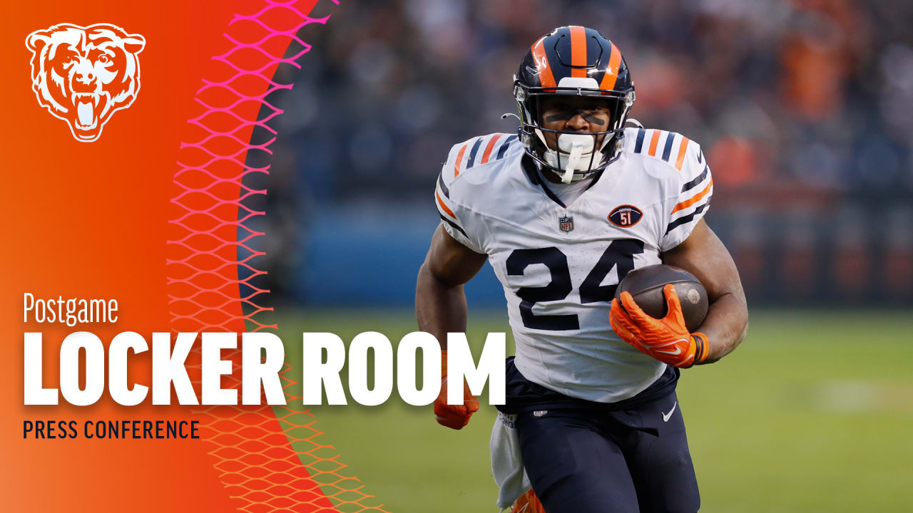 Postgame locker room after Bears' win over Cardinals | Press Conference