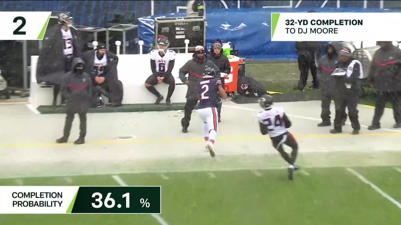 Next Gen Stats: Justin Fields' 3 most improbable completions Week 17