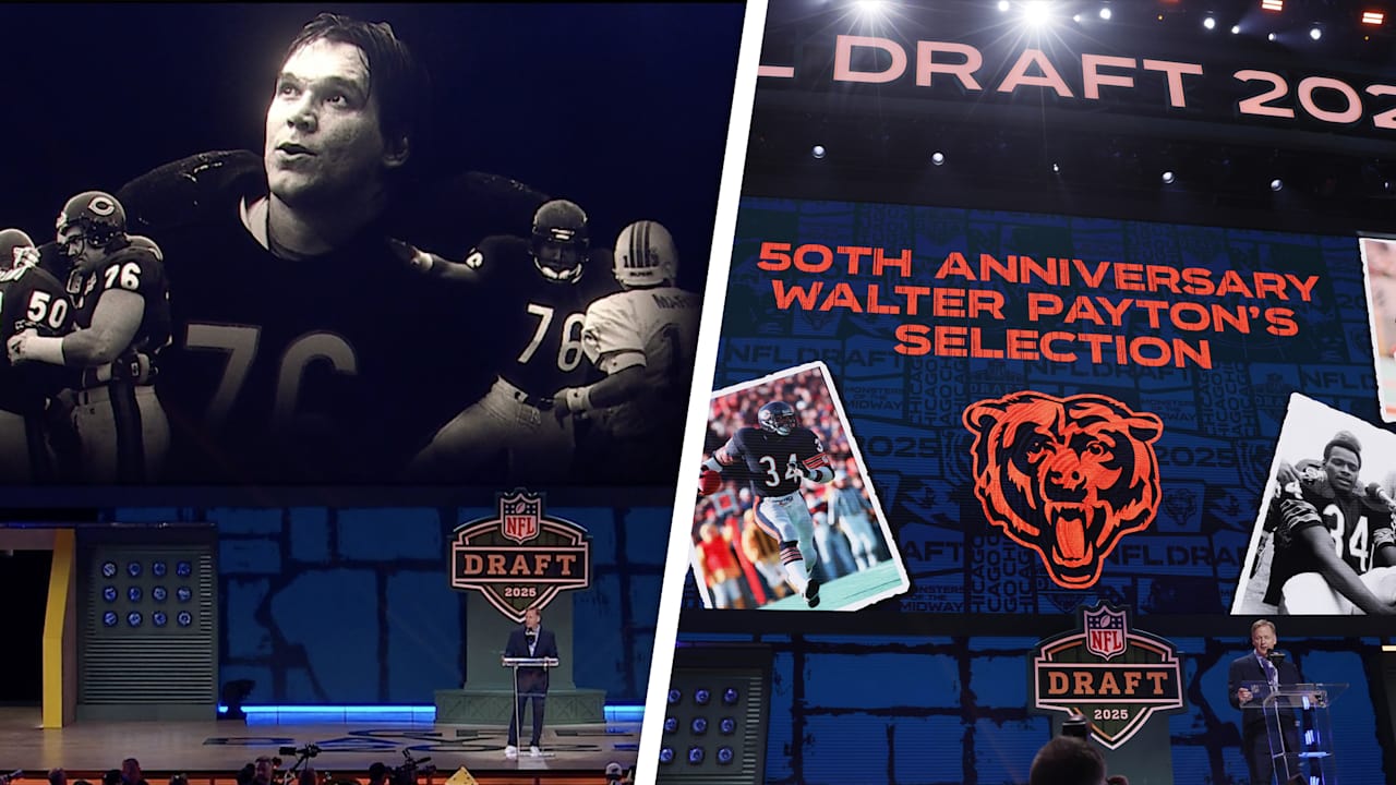 Roger Goodell honors McMichael, Payton on draft stage