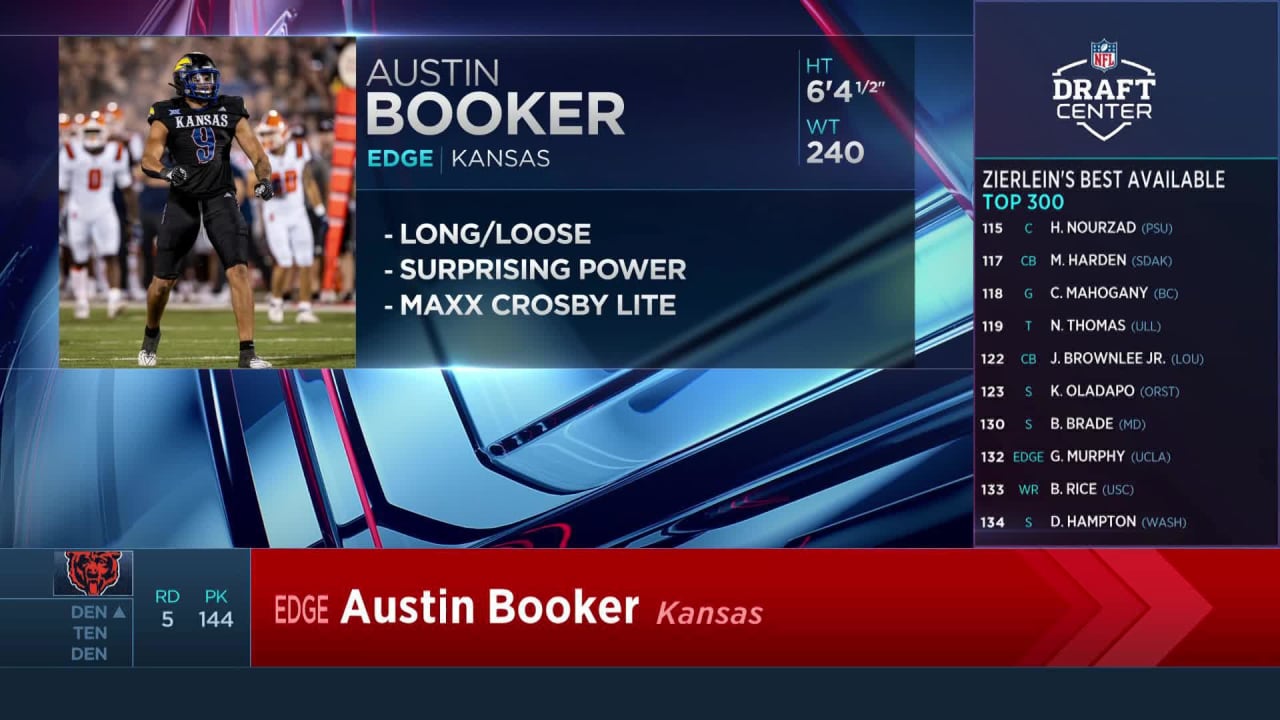 Bears select Austin Booker with No. 144 pick in 2024 draft
