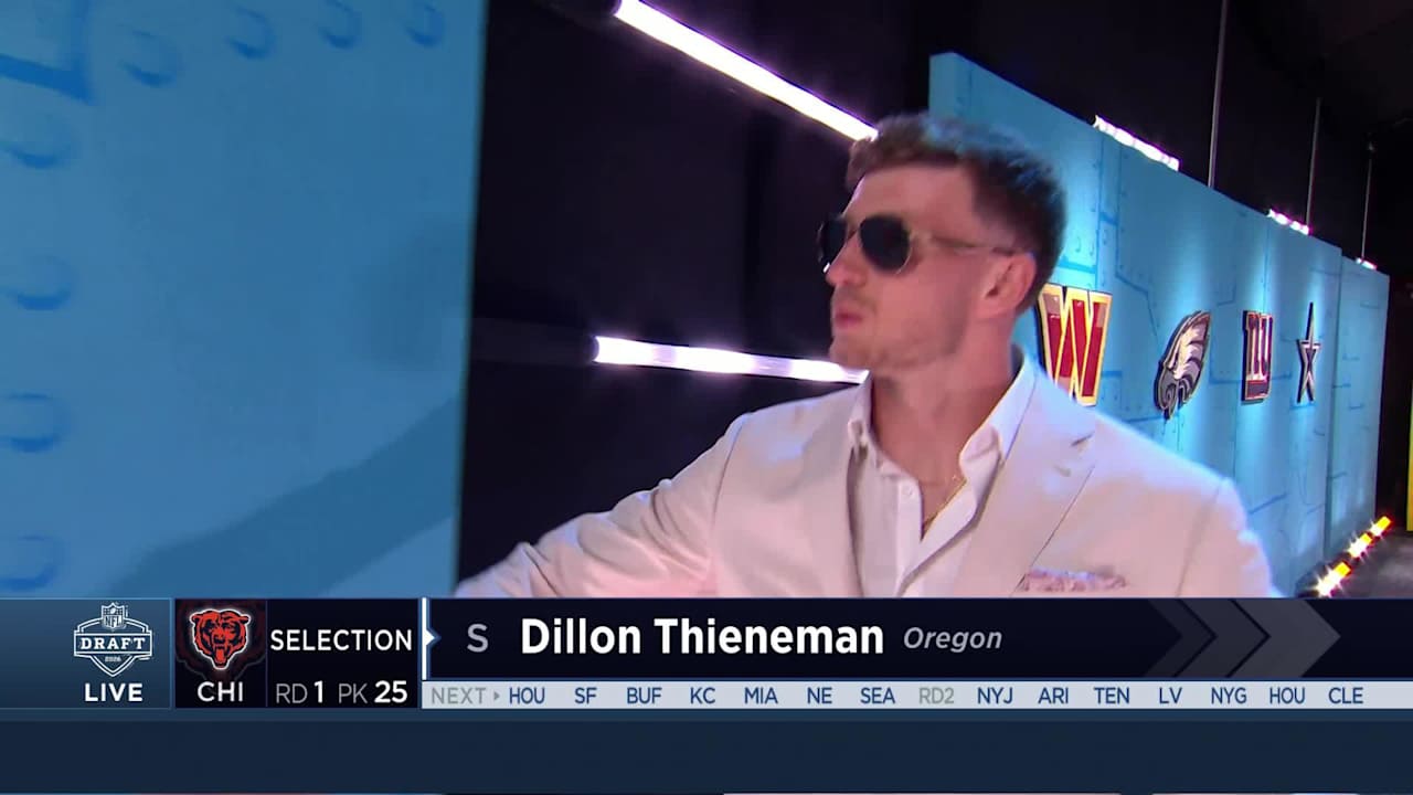 Dillon Thieneman on being drafted by Bears