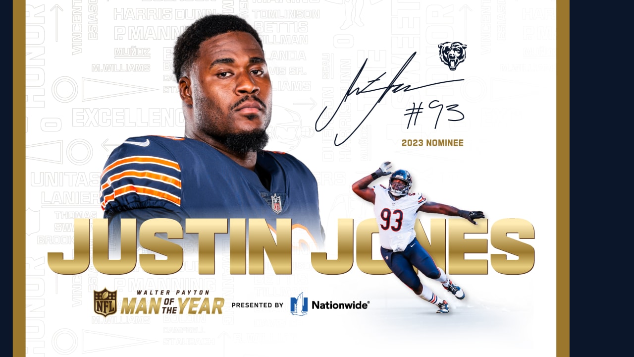 Justin Jones named Bears' nominee for Walter Payton Man of the Year Award