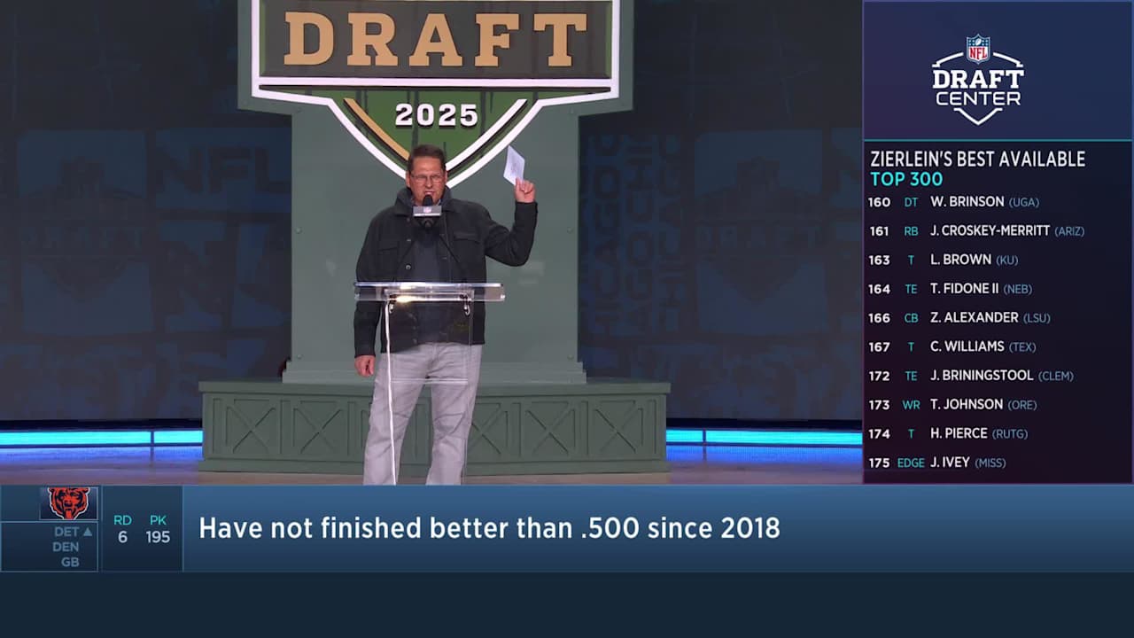WATCH: Bears select Luke Newman with 195th pick in 2025 NFL Draft