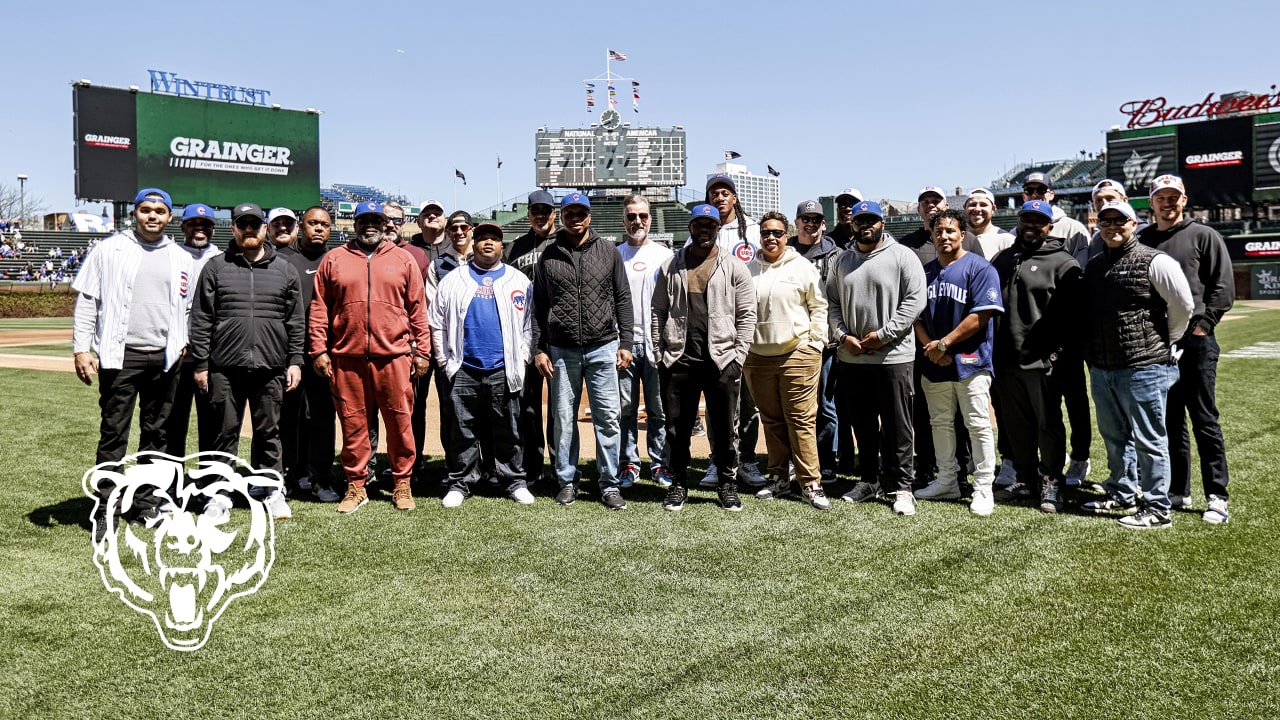 Tremaine Edmunds, coaching staff at Cubs game